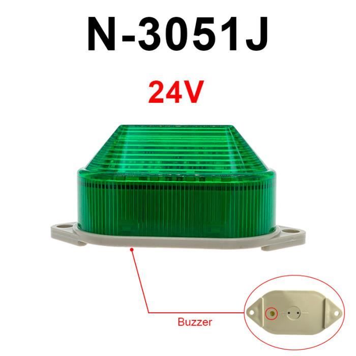 Green-24v-buzzer N-3051J avec indicateur dévoilé er signal ...