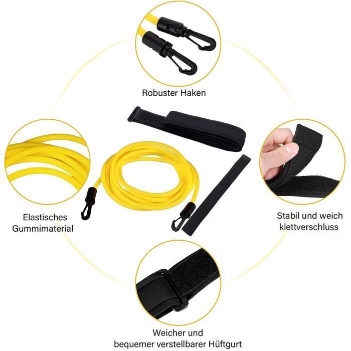 Elastique de Nage Piscine Rglable 4M Ceinture de Natation Rsistance ...