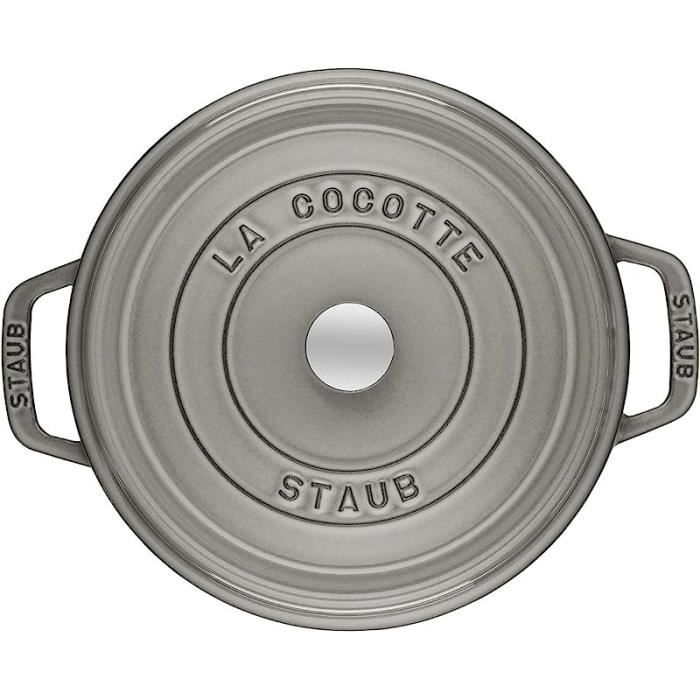 STAUB Cocotte en Fonte, Ronde, 34 cm, 12,6 L, Gris Graphite 34 cm ronde ...