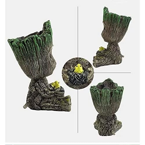 Baby Groot Décoration d'aquarium en pierre à bulles pour aquarium avec ...
