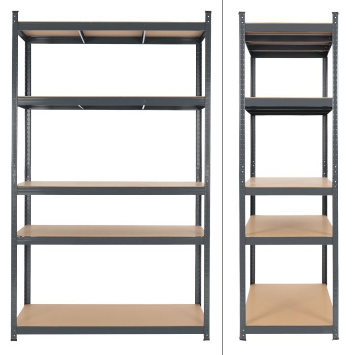 2x Rayonnage d'atelier étagère stockage charge lourde 200x100x60cm ...