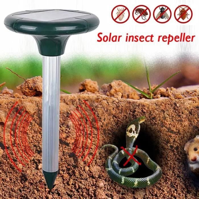 Répulsif Solaire Ultrasonique pour Serpent - Imperméable, Anti-Taupe ...