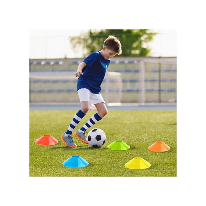 Plots de marquage football cônes 5 couleurs, entraînement délimitation ...