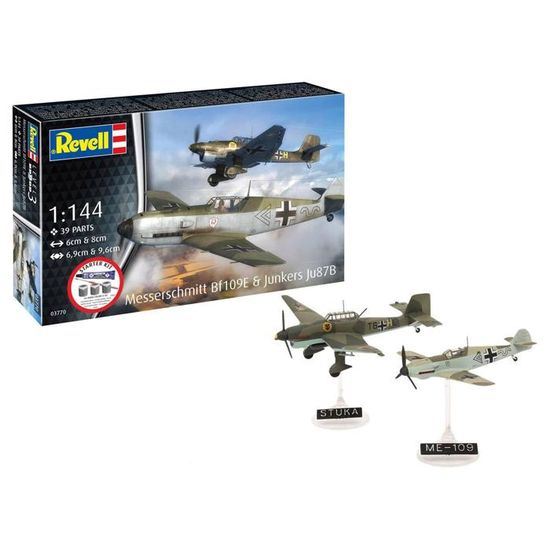 Maquettes Avions : Starter Kit : Messerschmitt Bf109E et Ju87B Stuka ...