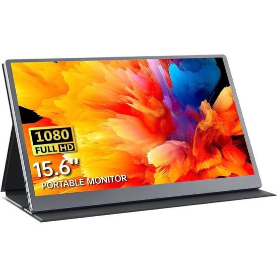 Ecran Portable PC 15 Pouces Moniteur Portable， FHD ，1080P ，USB C ，1000: ...