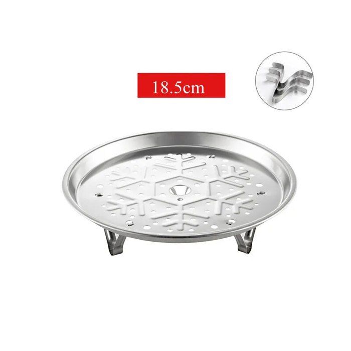 Batterie de cuisine,Cuiseur à vapeur rond en acier inoxydable T1,15.5-23.5cm,pour cuiseur à riz ...