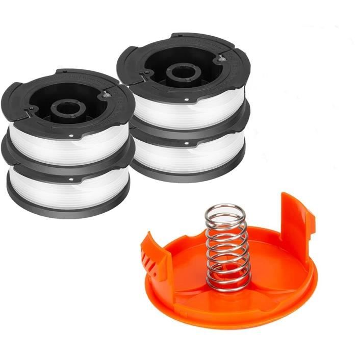 4Pcs Bobine Fil Nylon de Rechange Coupe Bordure Compatible avec Black&Decker A6481 A6485,avec 1 ...
