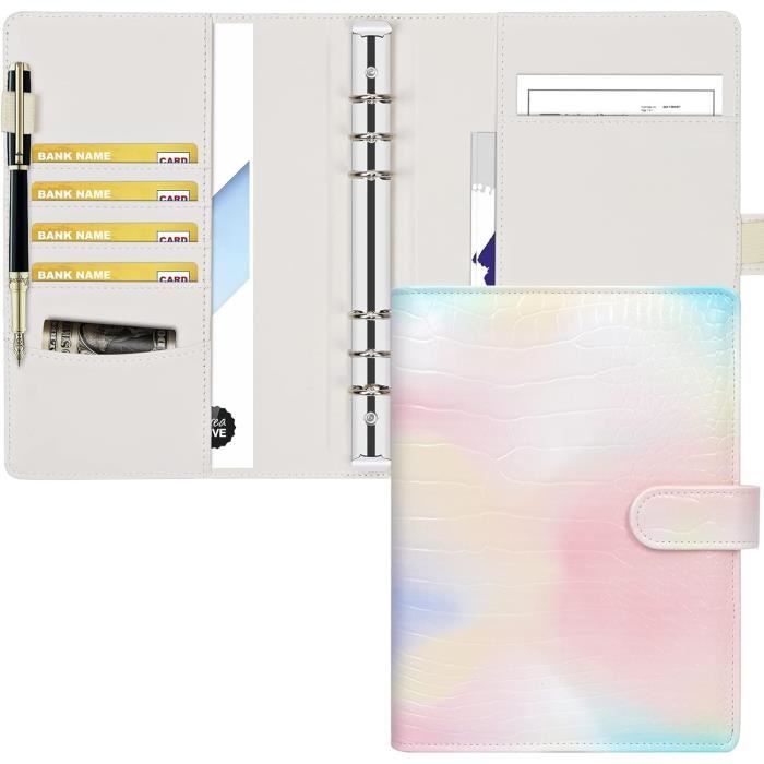 Portfolio A5 Pu Cuir, Mallette Multifonctionnelle 6 Reliures À Anneaux ...