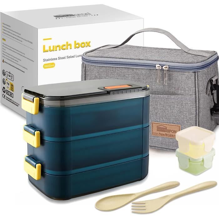 Boite Dejeuner Boite Repas Compartiment Bento Lunch Box avec Sac Repas ...