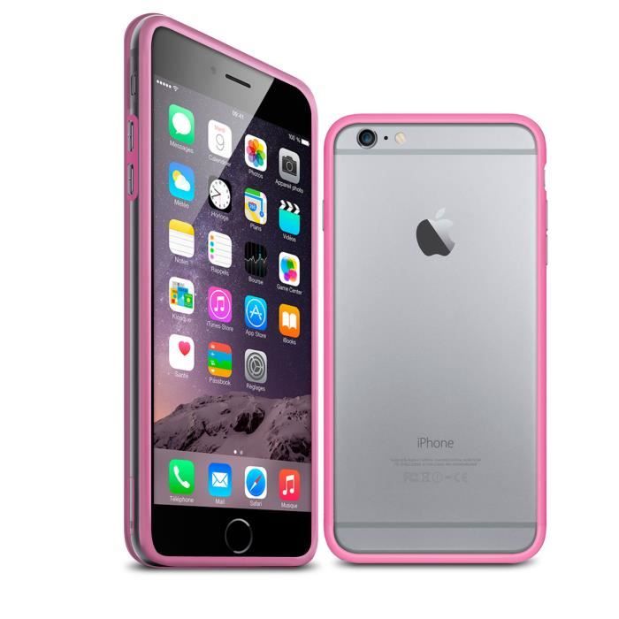 Coque Bumper iPhone 6 Plus HQ Rose / Transparent - Cdiscount Téléphonie