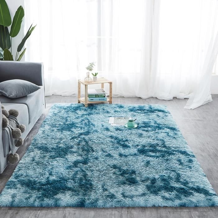 Tapis Salon Shaggy 120 X 160 Cm - Descente De Lit Chambre Grande Taille Tapis Poils Longs ...