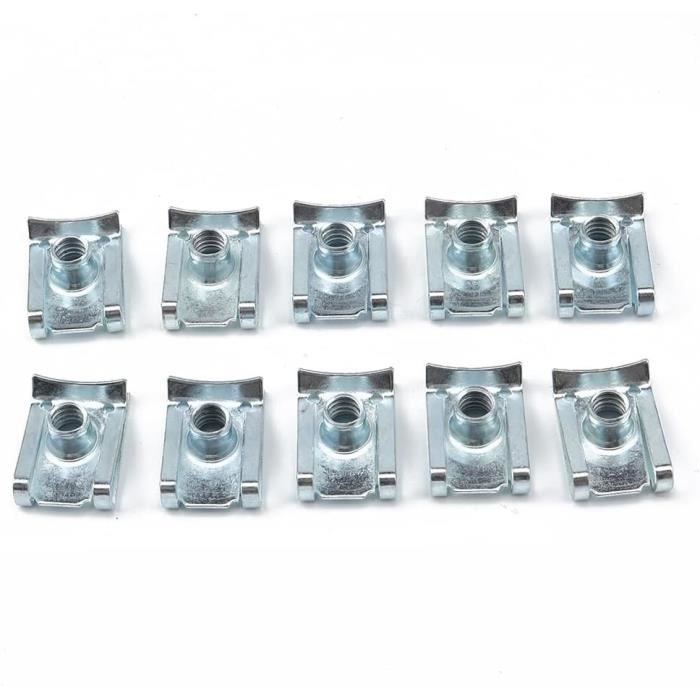 U Écrou Clips, 10Pcs M4-M5-M6-M8 U Écrou Carénage Printemps Carrosserie ...