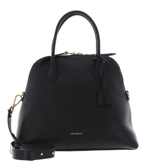 COCCINELLE Sac à main noir en cuir pour femme - Gladys Handbag Grained ...