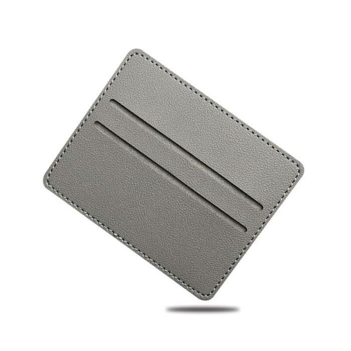 Porte-Cartes HGKOU Ultra-thin PU Leather Mini Wallet Slim Bank Credit ...
