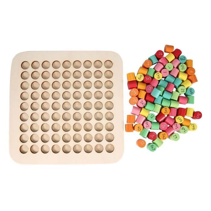 TAM Table de multiplication en bois Jouet de Table de Multiplication ...