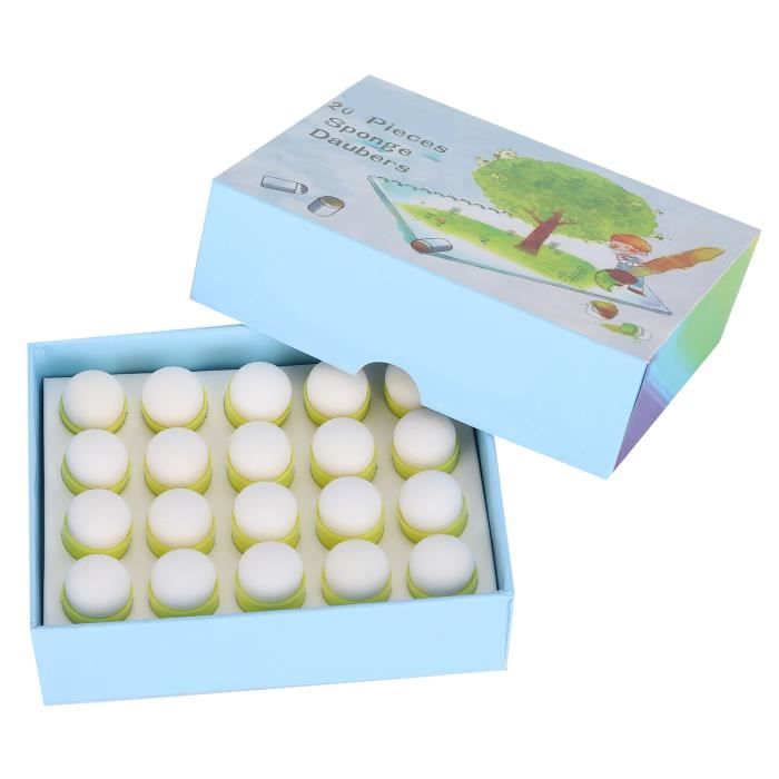 EJ.life Éponge de doigt 20 pièces doigt éponge Daubers jaune enfants ...