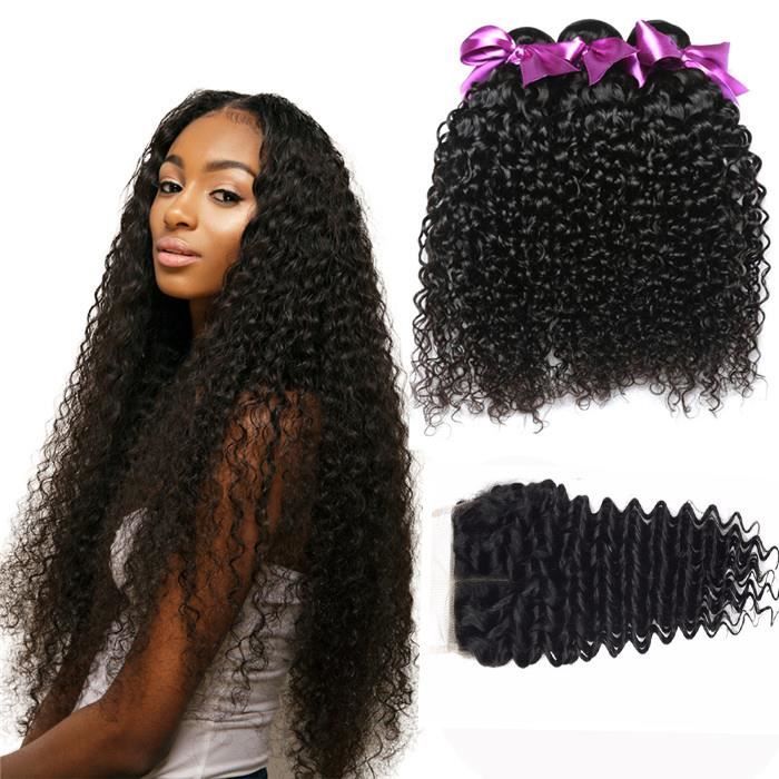 3 Tissage bresilien avec closure boucle 4*4 middle part 7A 100g-p 10 12 ...