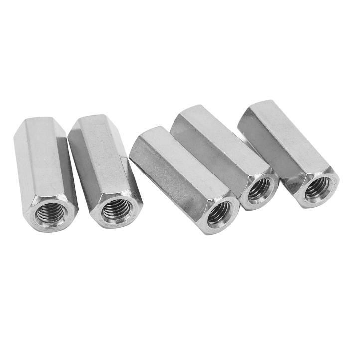 HURRISE Jeu d'écrous d'accouplement hexagonaux 5 Pièces écrou Hexagonal écrou D'accouplement ...