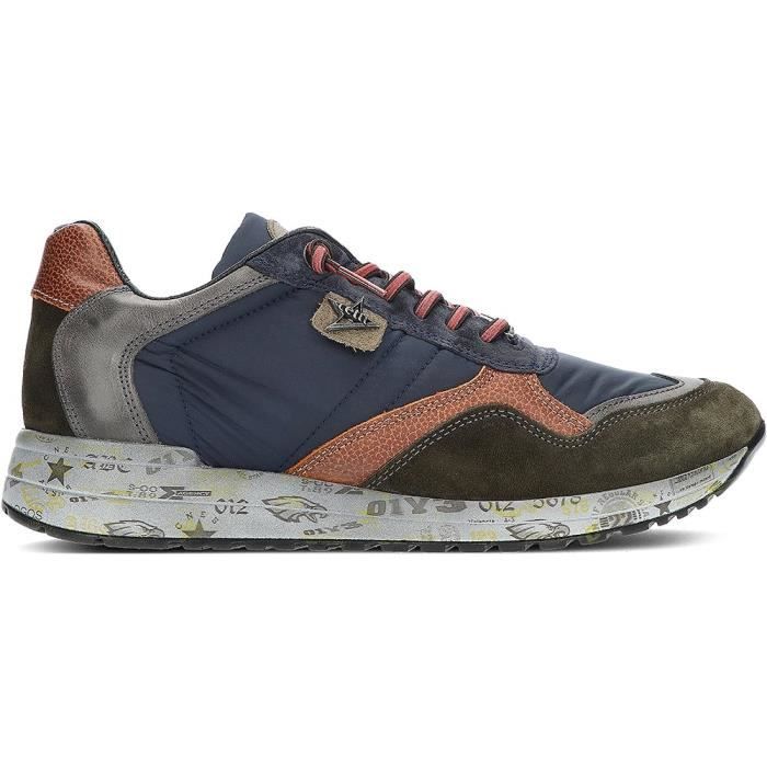 Baskets CETTI Montblanc C-848XL - Homme - Cuir - Marine/Blanc - Lacets ...