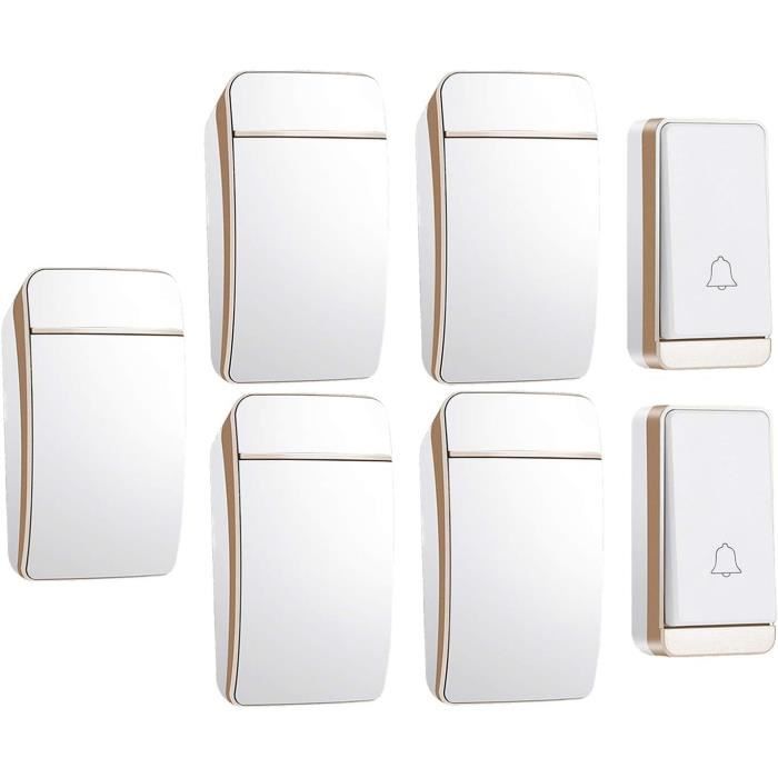 Sonnette D'Entrée De Porte Étanche, Kit De Carillon De Porte Sans Fil ...