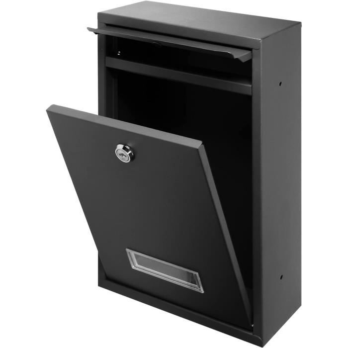 Boite Aux Lettres Avec Plaque Nom Et Clé En Acier Galvanisé Format A5 ...