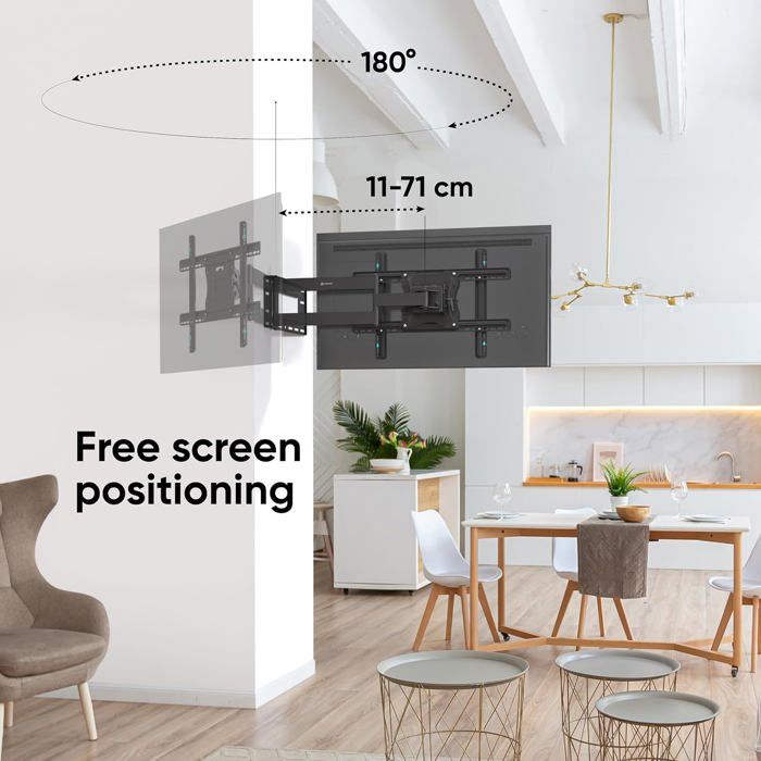 Support Télévision Mural pour 40-75 Pouces Screen, Support Mural TV ...