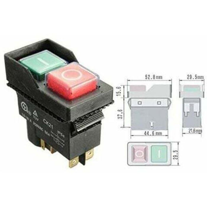 Interrupteur électromagnétique pour bétonnière - OKZ - 250V - 5 broches ...