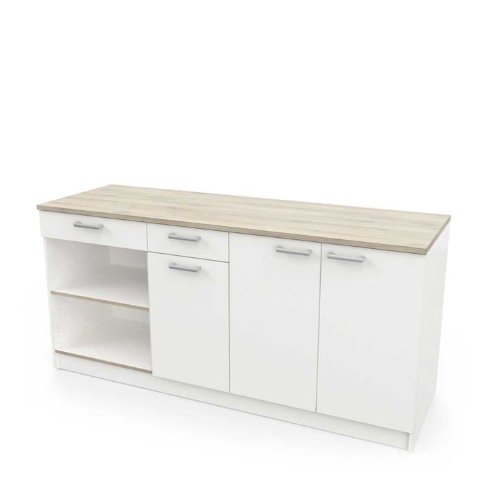 Meuble Bas Cuisine 180 Cm Avec Plan De Travailnull
