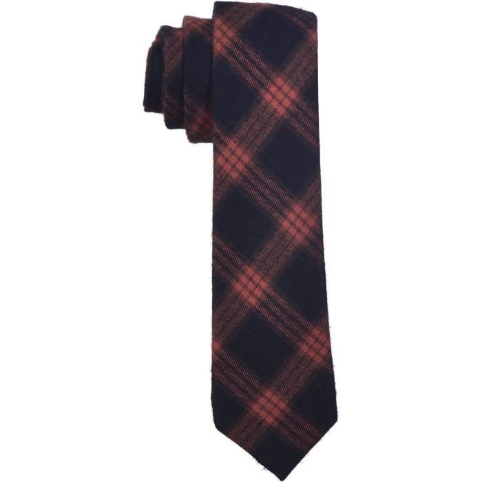 Fine Cravate De Coton Tweed Pour Hommes 6 Cm[J1487] Bleu Foncé-orangé À ...