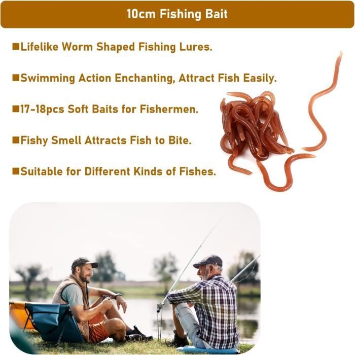 Leurre de pêche au ver leurre de Poisson appât de ver de Terre en ...