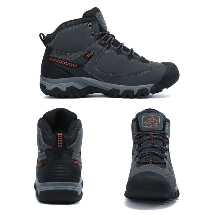 Bottes Chaudes D'hiver - ARRIGO BELLO - Gris - Cuir PU - Fourrure ...