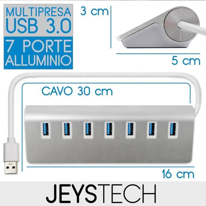 Hub Usb 3.0, 7 Ports Usb 3.0 Multiple Aluminium Div Ur Usb, Multipr Usb Portable, Multiple Ports ...