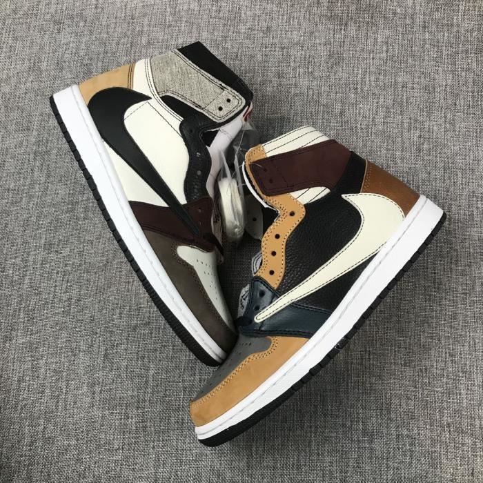 Baskets NIKKE Travis Scott x Airs-JordanX 1 Mosaic color Chaussures ...