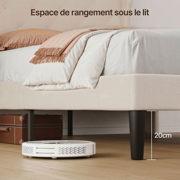 Bealife Structure de Lit - 120 x 200 cm - Lit Rembourré - Lattes en ...