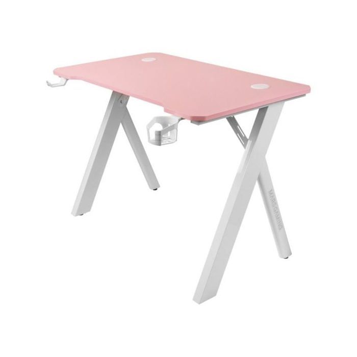 Bureau Gamer - MARS GAMING - MGD100 RGB - Rose-Blanc - Cdiscount Maison