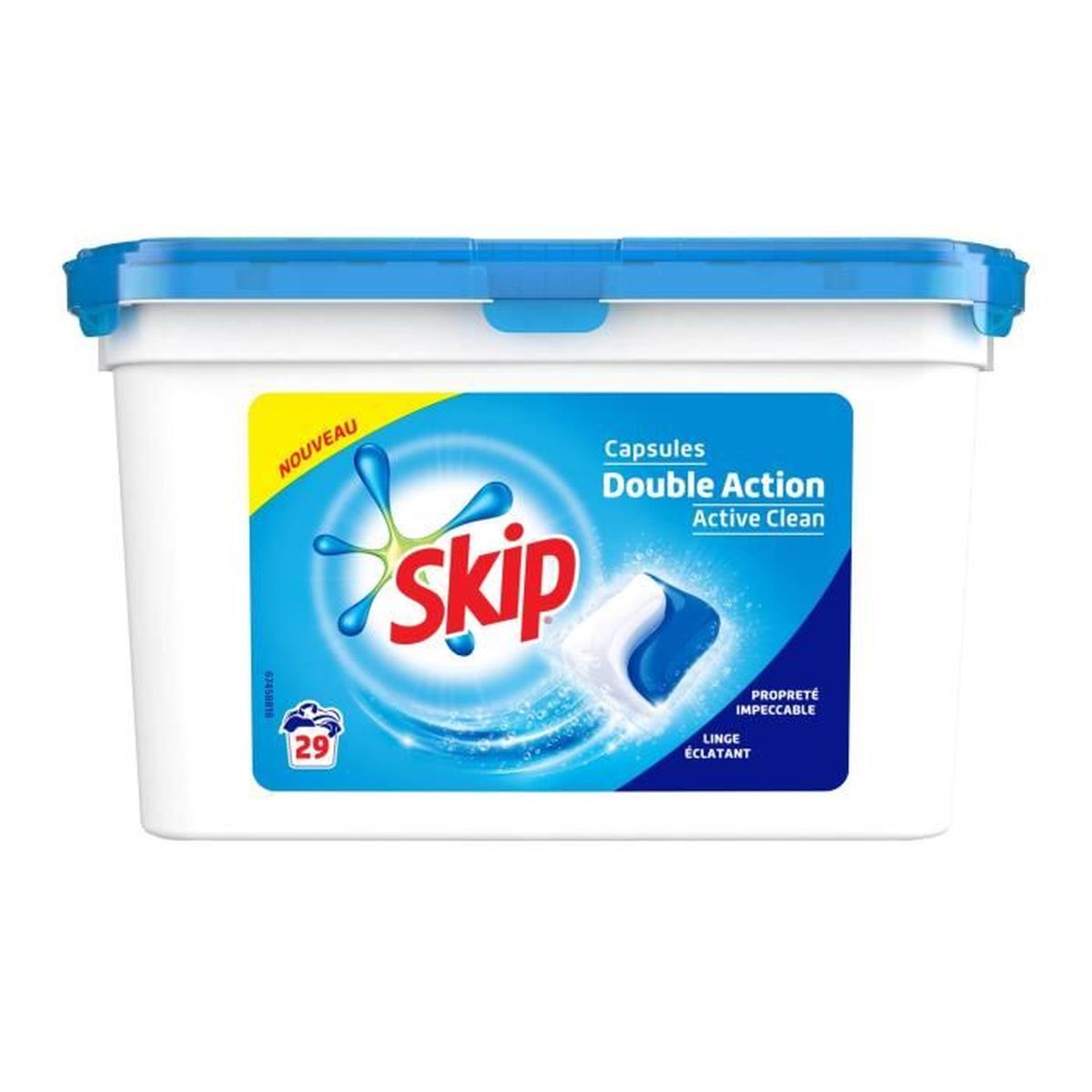 LESSIVE SKIP ACTIVE CLEAN DOUBLE ACTION 29 DOSES - Cdiscount Electroménager