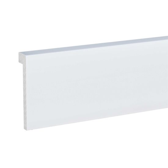 PROVISTON Plinthe PVC Blanc | 22 x 100 x 2000 mm Plinthe moderne Arêtes ...