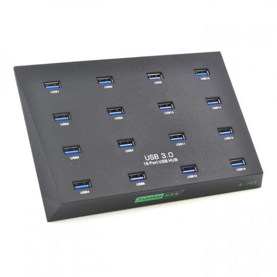 Prise UE - duplicateur industriel USB 3.0, 16 Ports, Hub pour copier des fichiers'un PC à une ...