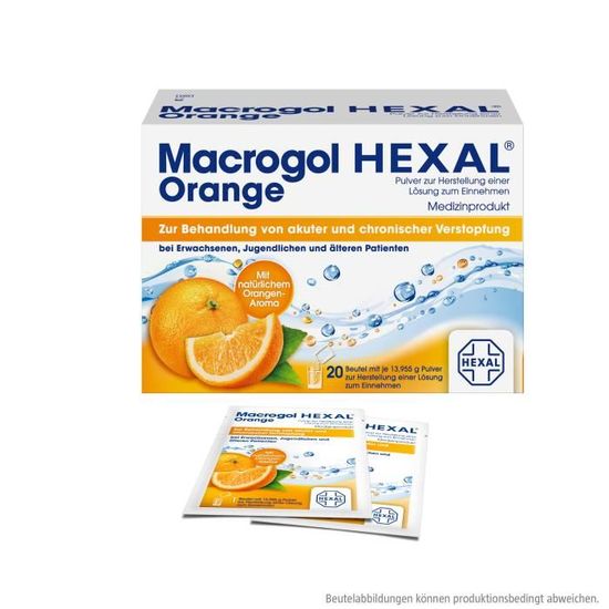 Macrogol HEXAL Orange, 20 pc Sachets - Cdiscount Santé - Mieux vivre