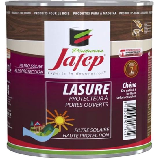 Peintures Jafep 39085331 Lasure Chêne Foncé - Cdiscount Bricolage