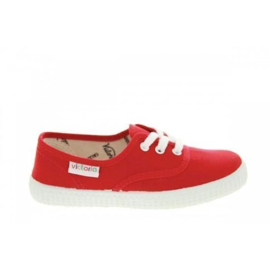 Baskets Enfant - VICTORIA - 6613 Rouge - Lacets - Toile Rouge ...