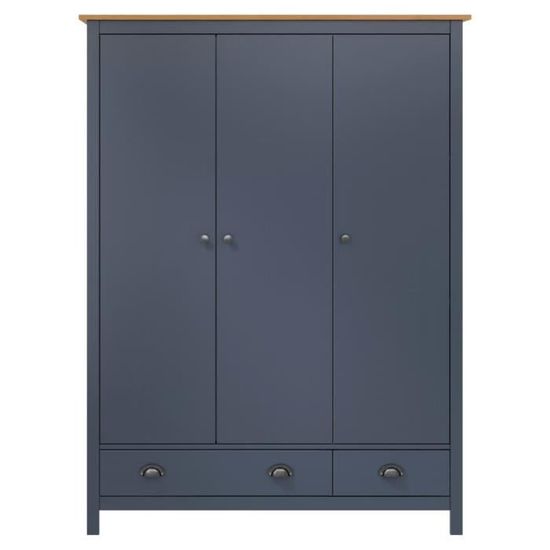 SWT288953 Garde-robe à 3 portes Hill Range Gris 127x50x170 cm Pin ...
