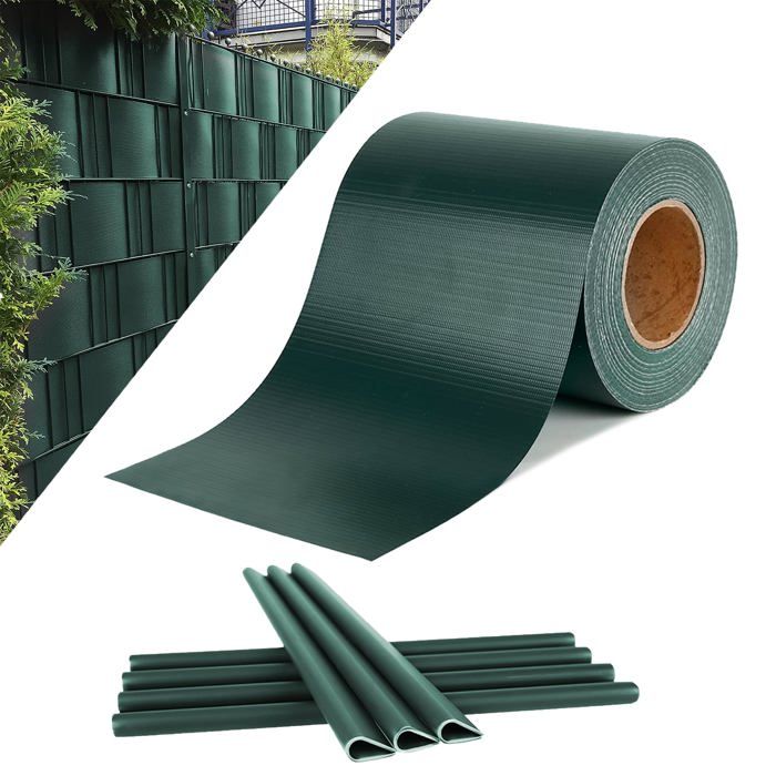 Brise Vue - PVC - 35m - 450g/m² - Vert - Insonorisé et Imperméable ...