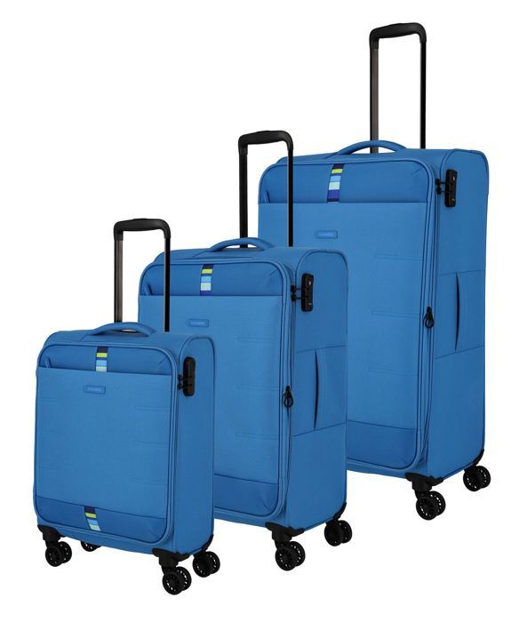 Travelite Set de Valises bleu pour femme et homme - Rügen 4W Trolley ...