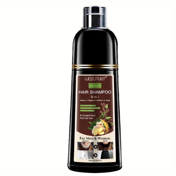 Shampooing colorant instantané 3 en 1, coloration naturelle longue ...