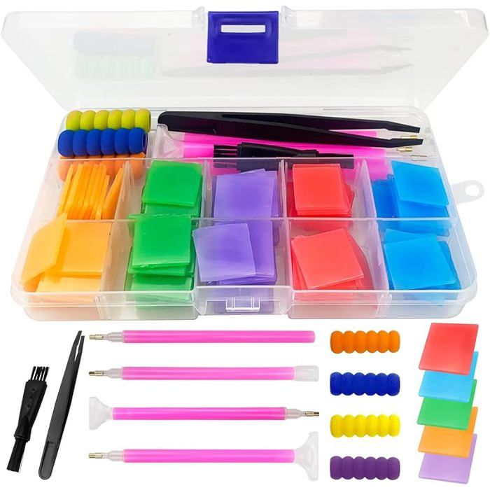 DIY Diamant Peinture Colle Argile 100 Pcs 2x2cm 5D, Accessoires et ...