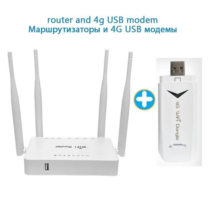 Routeur et modem USB - 300Mbps 4 external antennas openWRT router ...