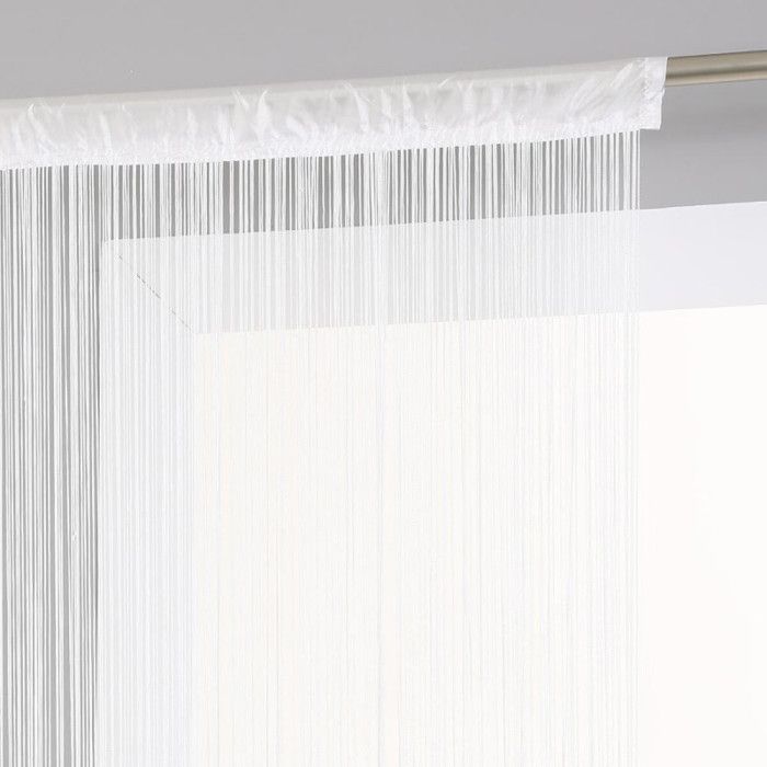 Rideau Fil 90 x 200 cm Atmosphéra - Blanc - Cdiscount Maison