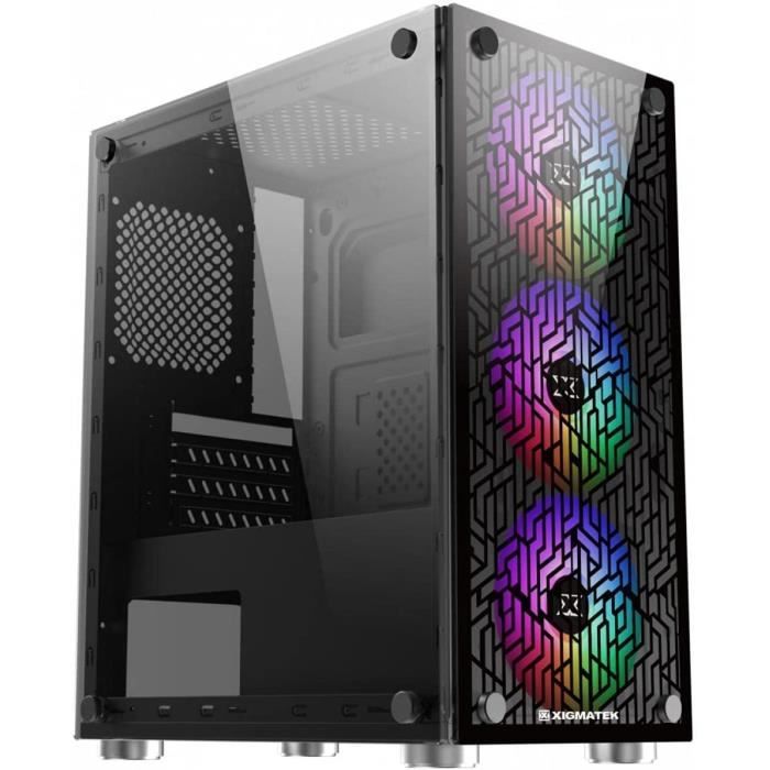 Boitier Mini Tour Micro ATX NYX RGB avec Panneaux vitrés (Noir)[207 ...