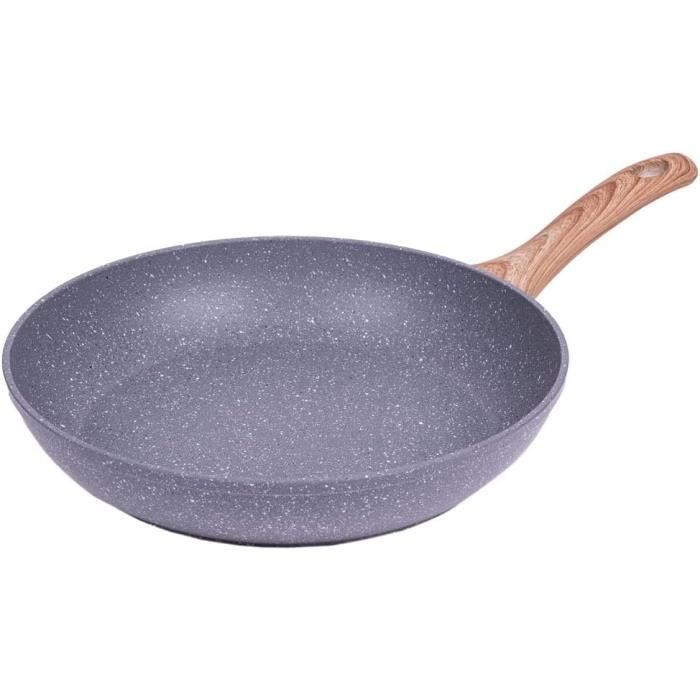 Poêle en Fonte d'Aluminium Antiadhésive Ø26 cm, Poêles à Frire-Omelette sans PFOA, Tous Types de ...